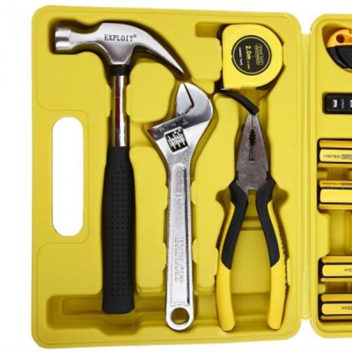 EXPLOIT 12PCS REPAIR HOUSEHOLD HARDWARE TOOLS (YELLOW AND BLACK)