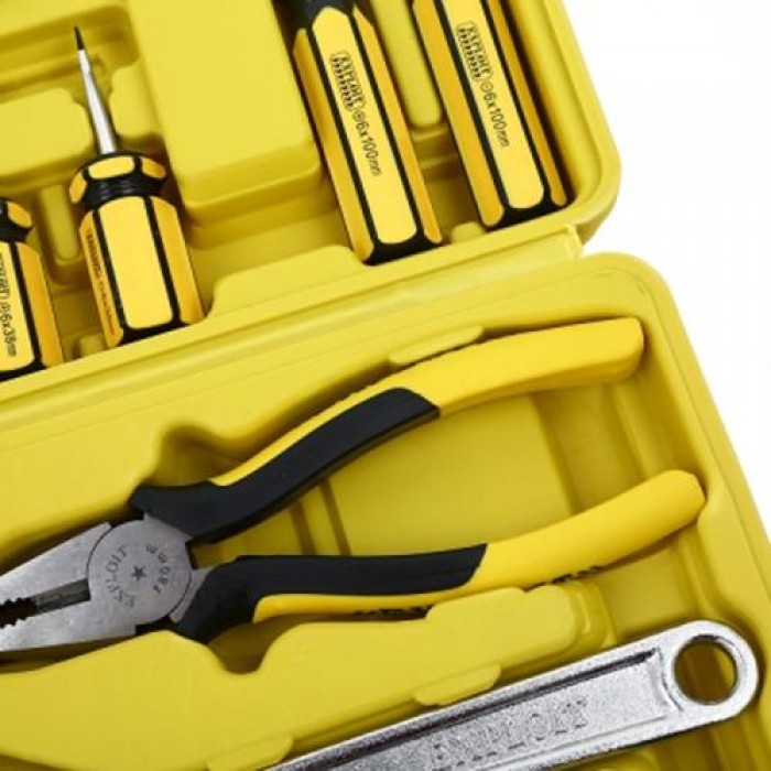 EXPLOIT 12PCS REPAIR HOUSEHOLD HARDWARE TOOLS (YELLOW AND BLACK)